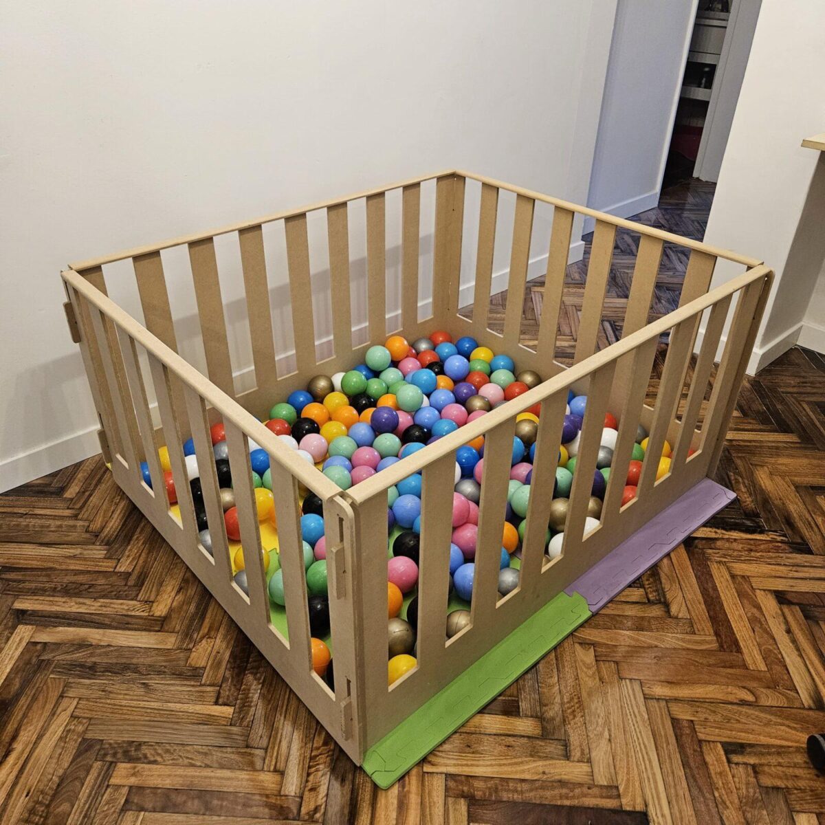 Corralito Bebe Niños Montessori Madera 1.20mtx1.00mtx0.60mt - Genialoso
